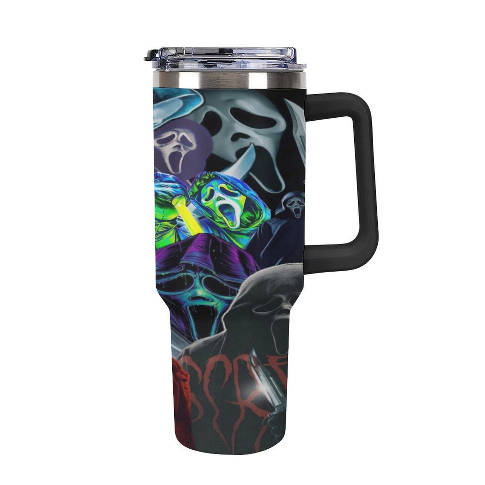40oz Horror Movie Scre-am0 Insulated Tumbler With Lid and Straws ...