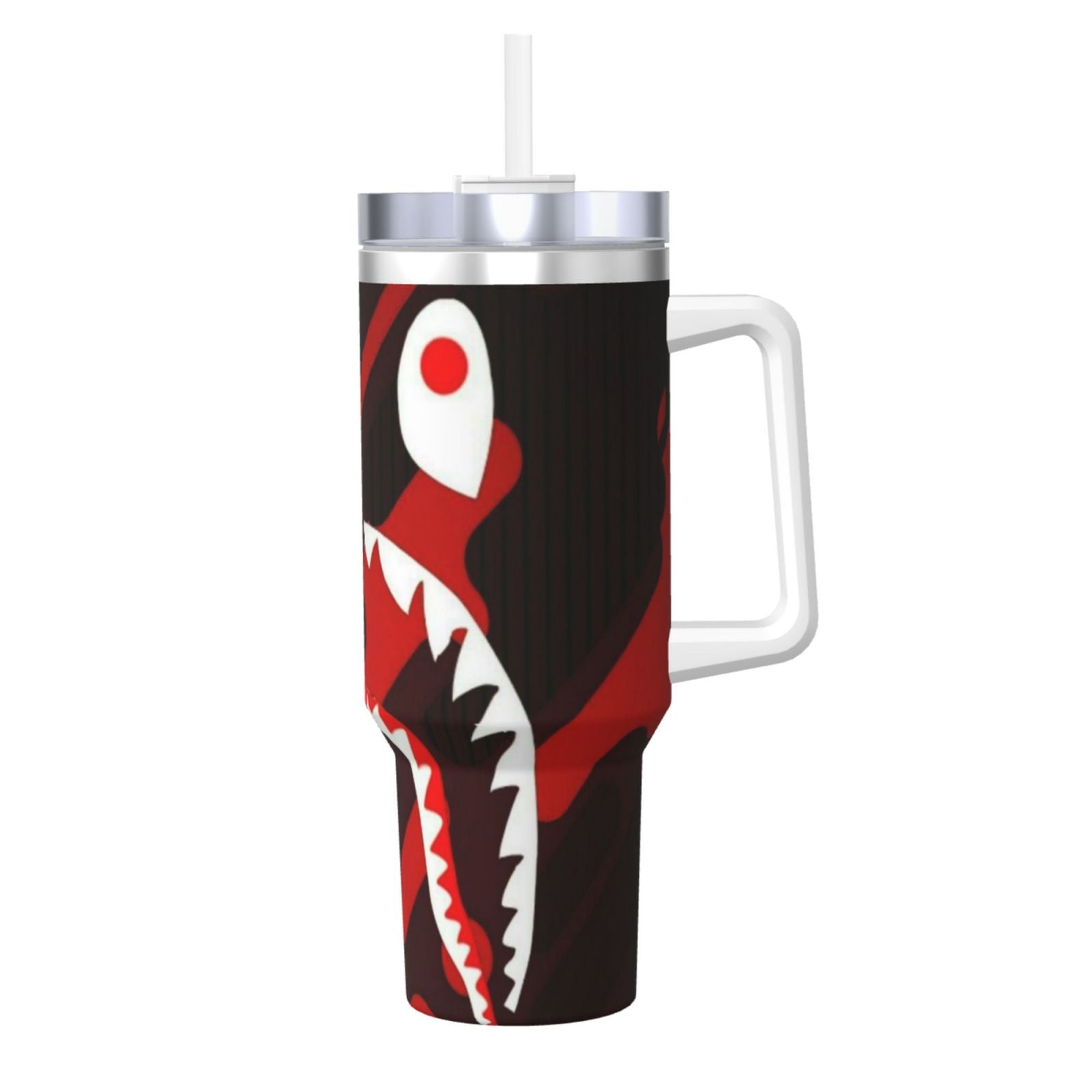 40oz Insulated Tumbler With Handle - Bape Shark Uv Printed Car Cup ...