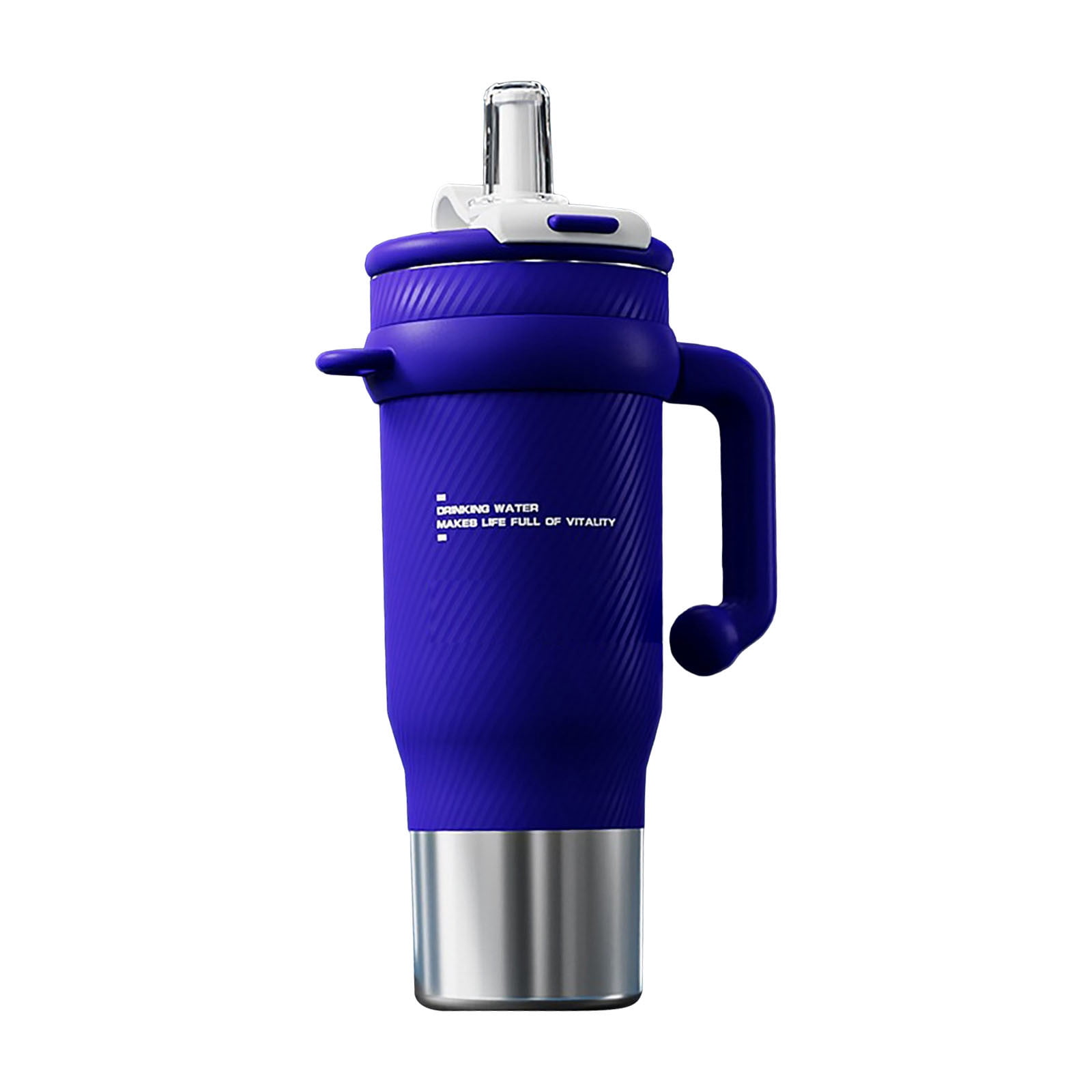 40oz Insulated Tumbler with Handle, Stainless Steel Tumbler with Straw ...