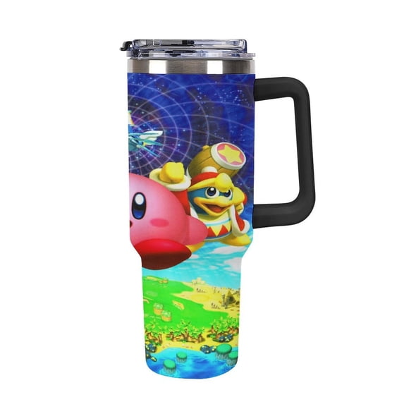 40oz Kir-,by0 Insulated Tumbler With Lid and Straws Stainless Steel ...