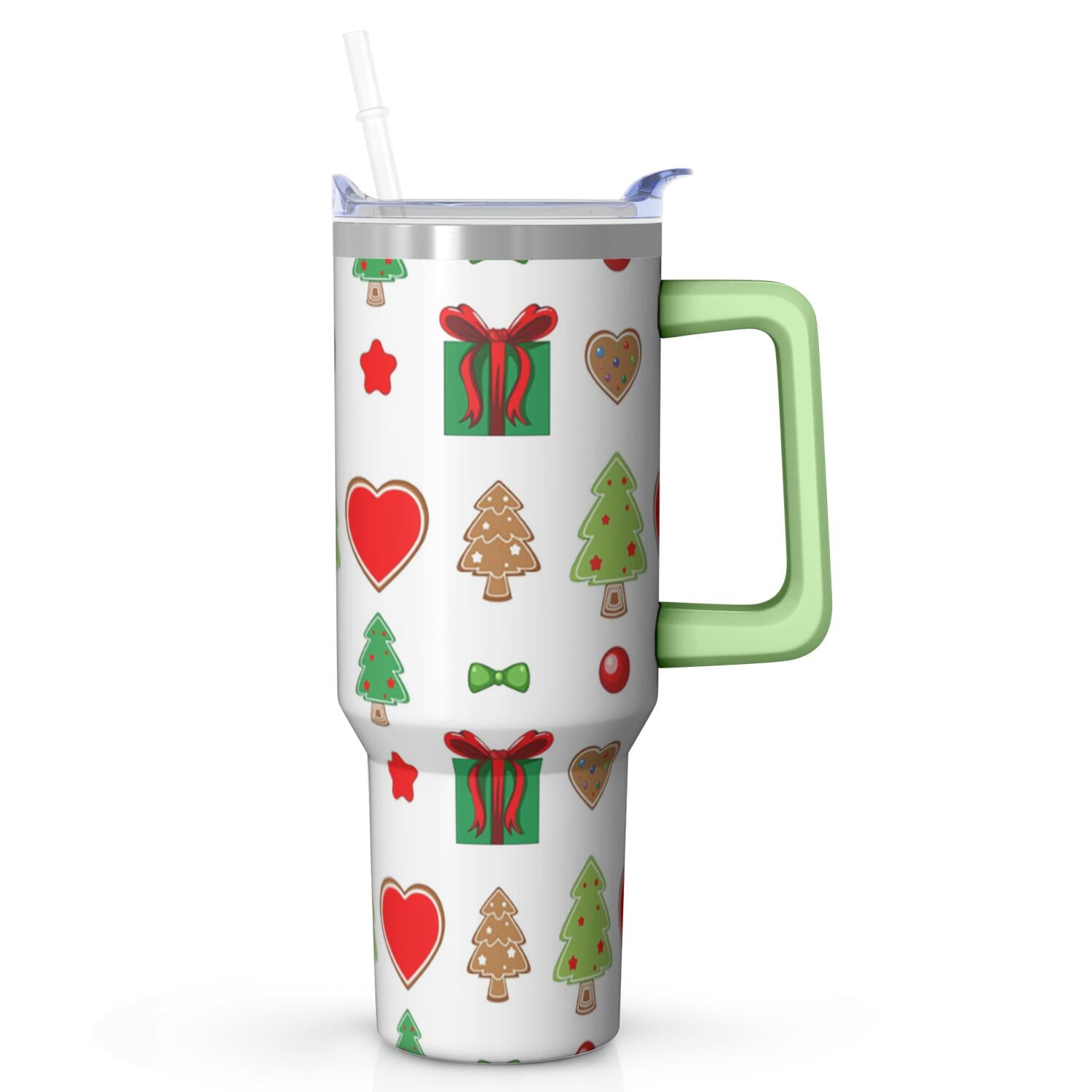 40oz Merry Christmas Tumbler with Lid and Straw Leak Proof Stainless ...