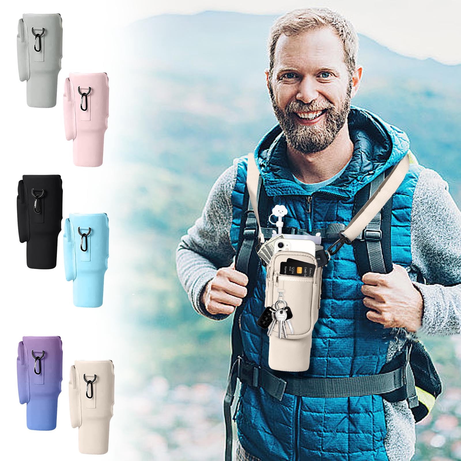 40oz Neoprene Tumbler Sleeve Set - Water-Resistant Insulated Diving ...