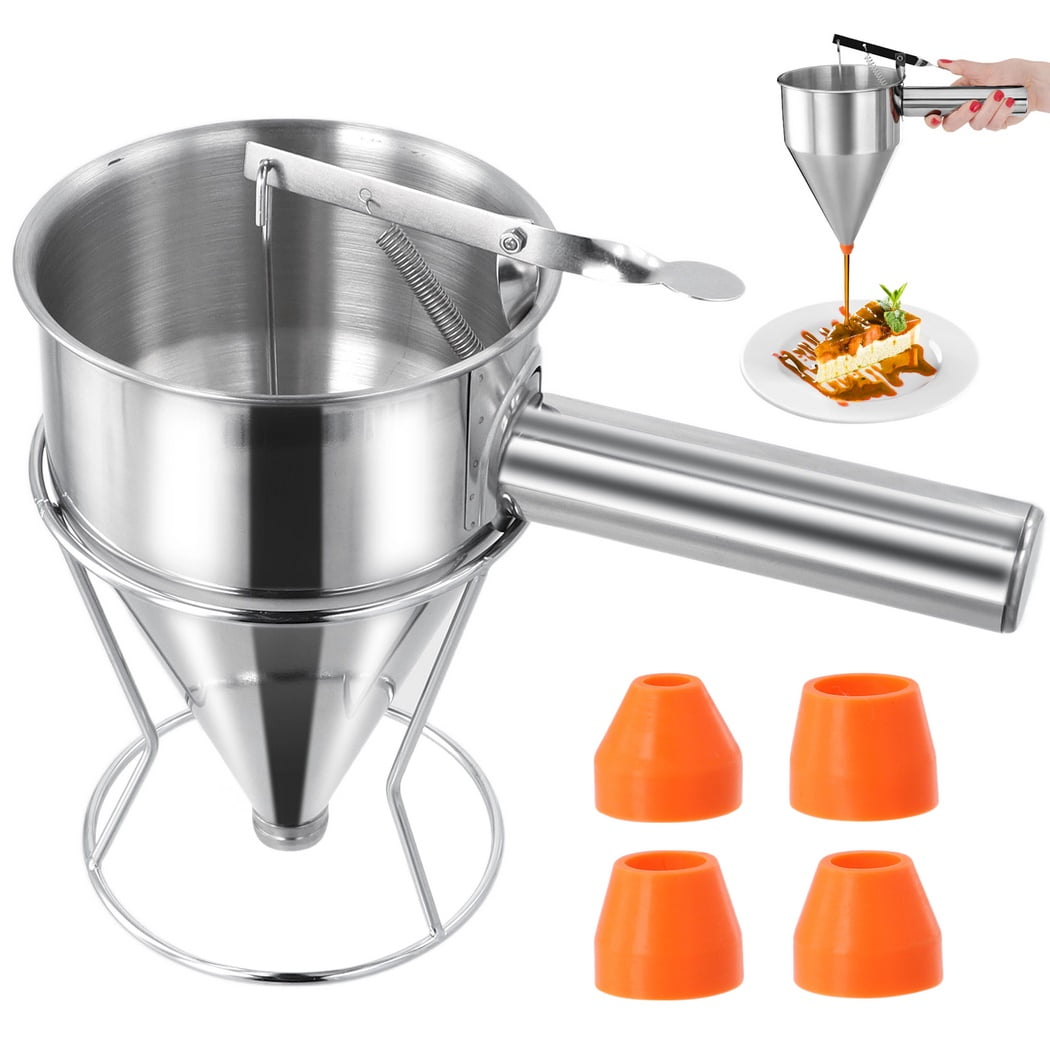 40oz Pancake Batter Dispenser Funnel Cake Dispenser with Stand Multi ...