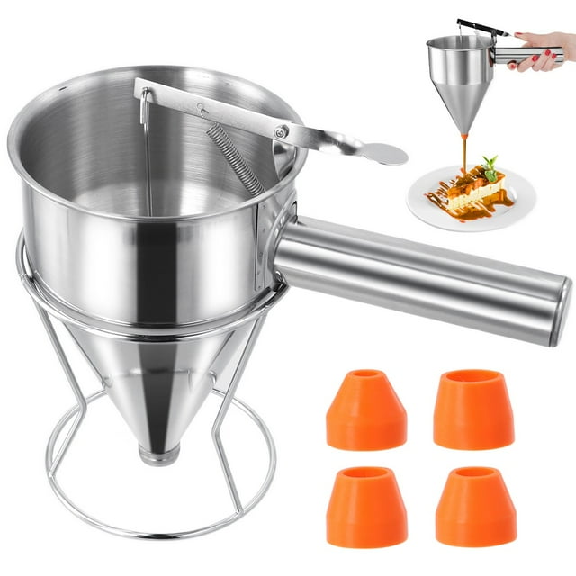 40oz Pancake Batter Dispenser Funnel Cake Dispenser with Stand Multi ...