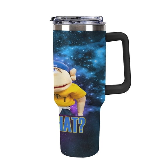 40oz Sml Cartoon Jef-,fy Insulated Tumbler With Lid and Straws ...