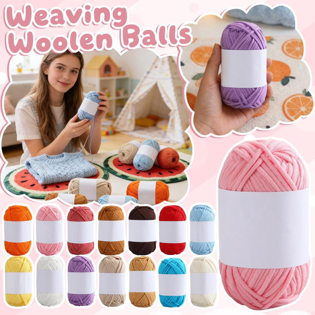 40oz Soft Cotton Filled Chunky Yarn Roll, Thick Plush DIY Weaving Yarn ...