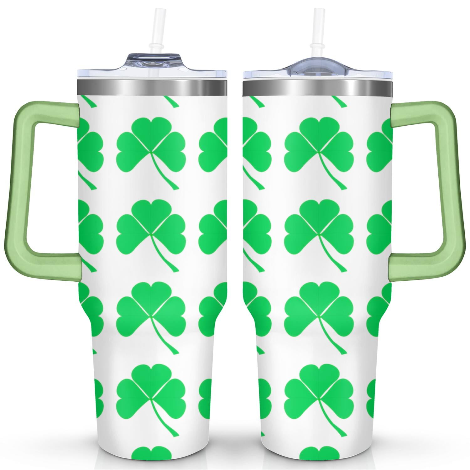 40oz St Patrick's Day Stainless Steel Tumbler with Lid and Straw ...