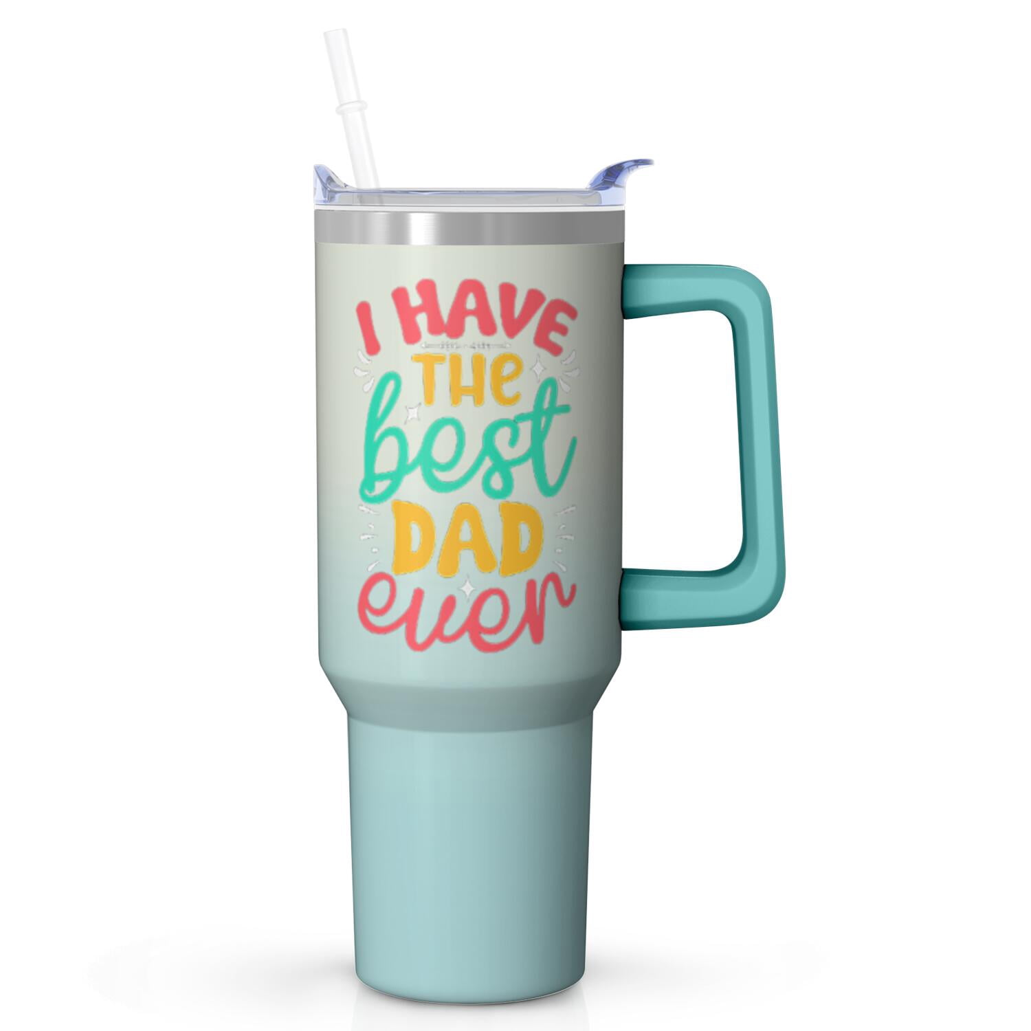 40oz Stainless Steel Dad Gift Cup, Best Dad Ever Insulated Tumbler with ...
