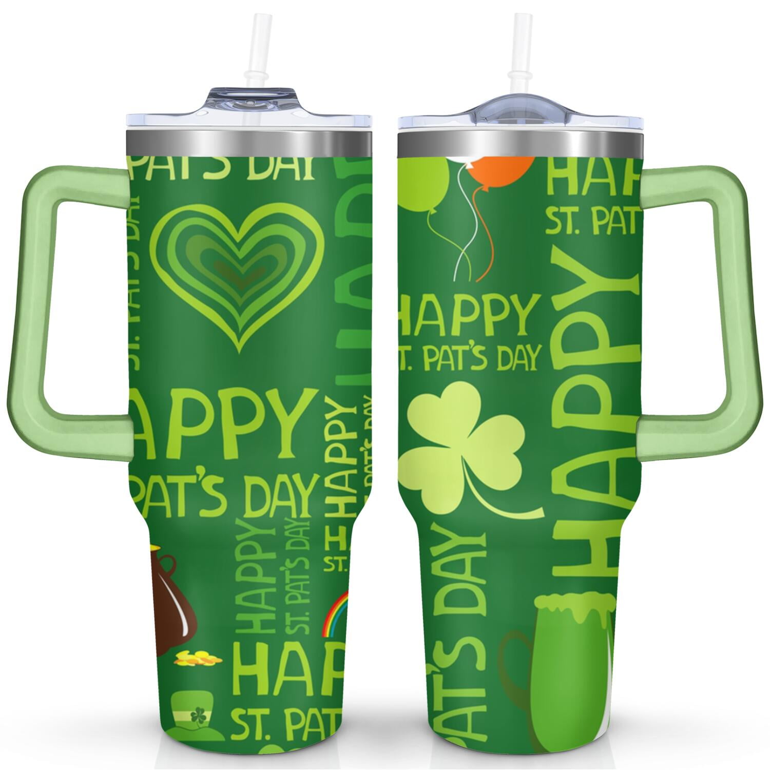 40oz Stainless Steel Tumbler with Lid and Straw,Republic Of Ireland ...