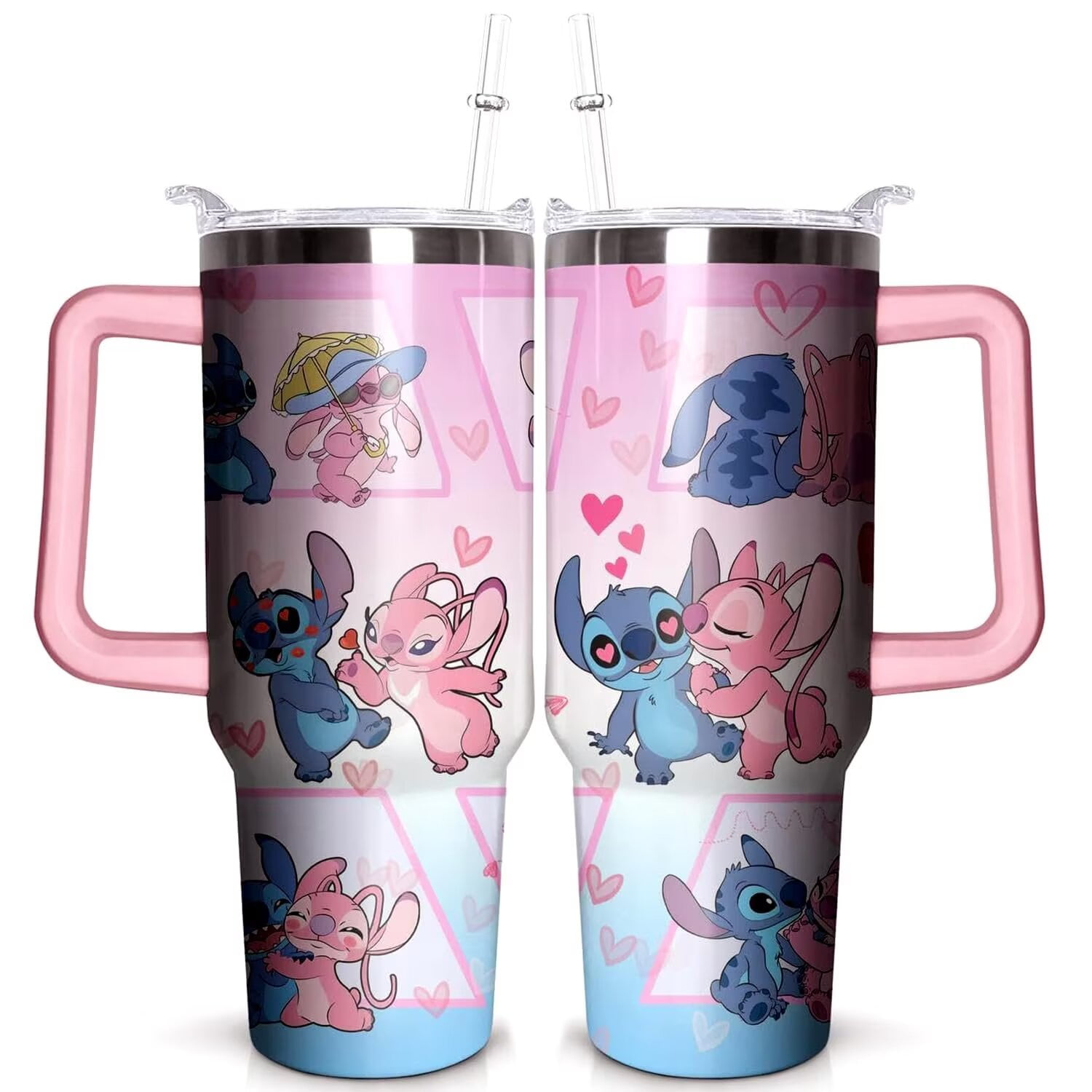 40oz Stainless Steel Tumbler with Handle – Island Floral Theme Inspired ...