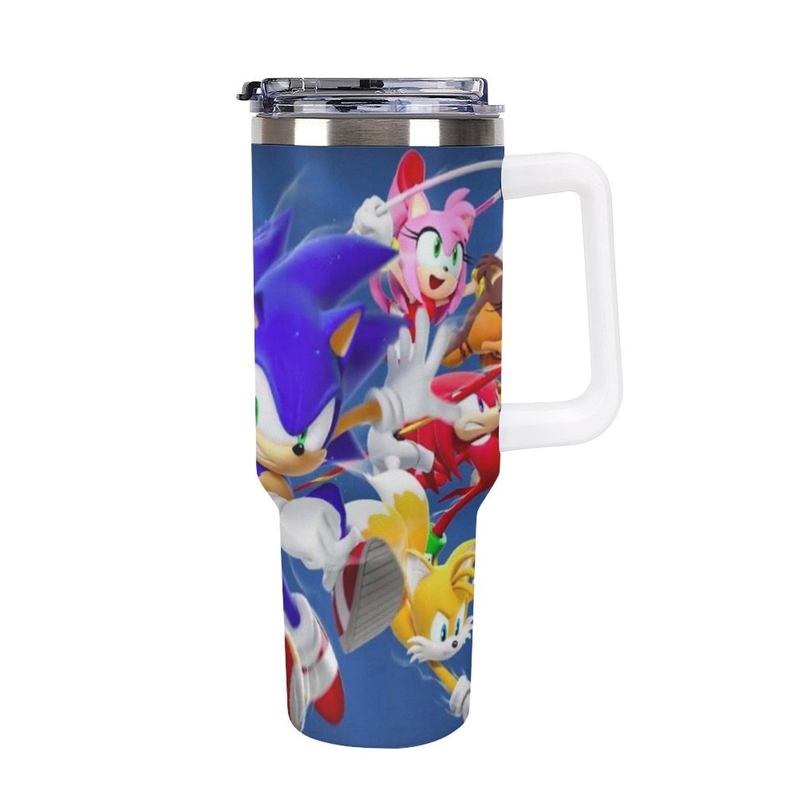 40oz Tumbler With Handle And Straw, Insulated Stainless Steel Double ...