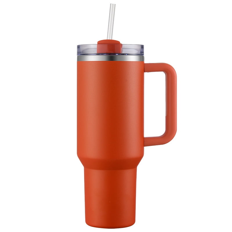 40oz Tumbler with Handle,Double Wall Vacuum Reusable Stainless Steel ...