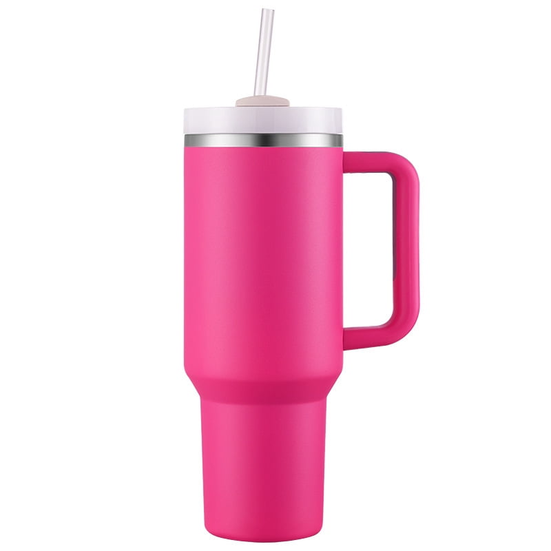 40oz Tumbler with Handle,Double Wall Vacuum Reusable Stainless Steel ...