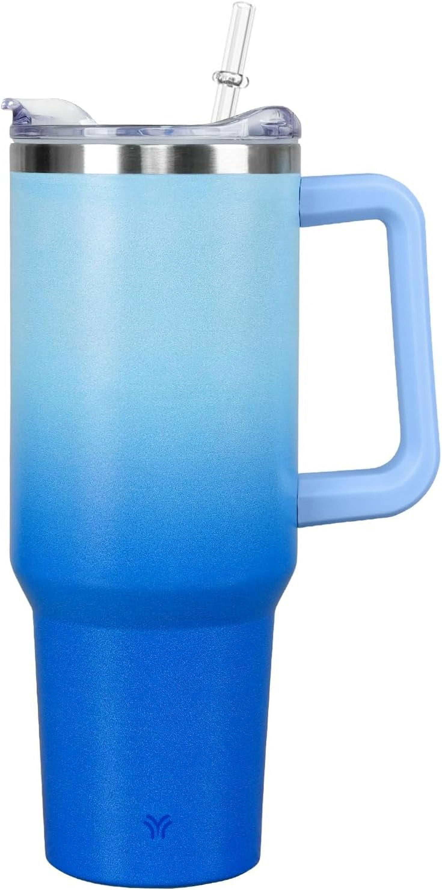 40oz Tumbler with Handle and Straw Lid | Vacuum Insulated Leak Proof ...