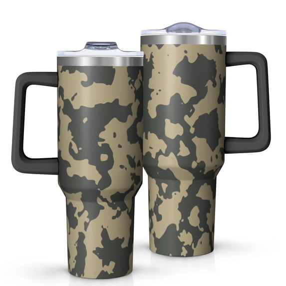 40oz Tumbler with Handle and Straw, Vacuum Insulated Stainless Steel ...