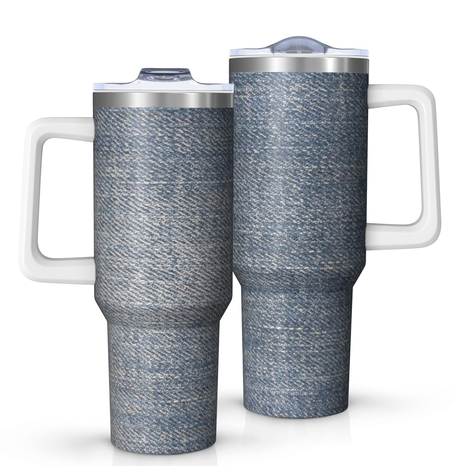 40oz Tumbler with Handle and Straw, Vacuum Insulated Stainless Steel ...