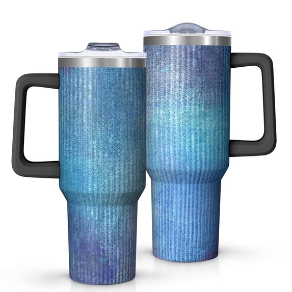40oz Tumbler with Handle and Straw, Vacuum Insulated Stainless Steel ...