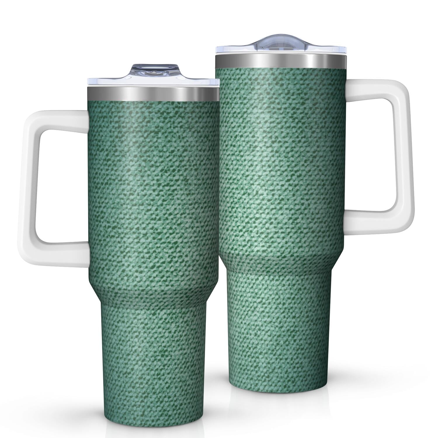 40oz Tumbler with Handle and Straw, Vacuum Insulated Stainless Steel ...