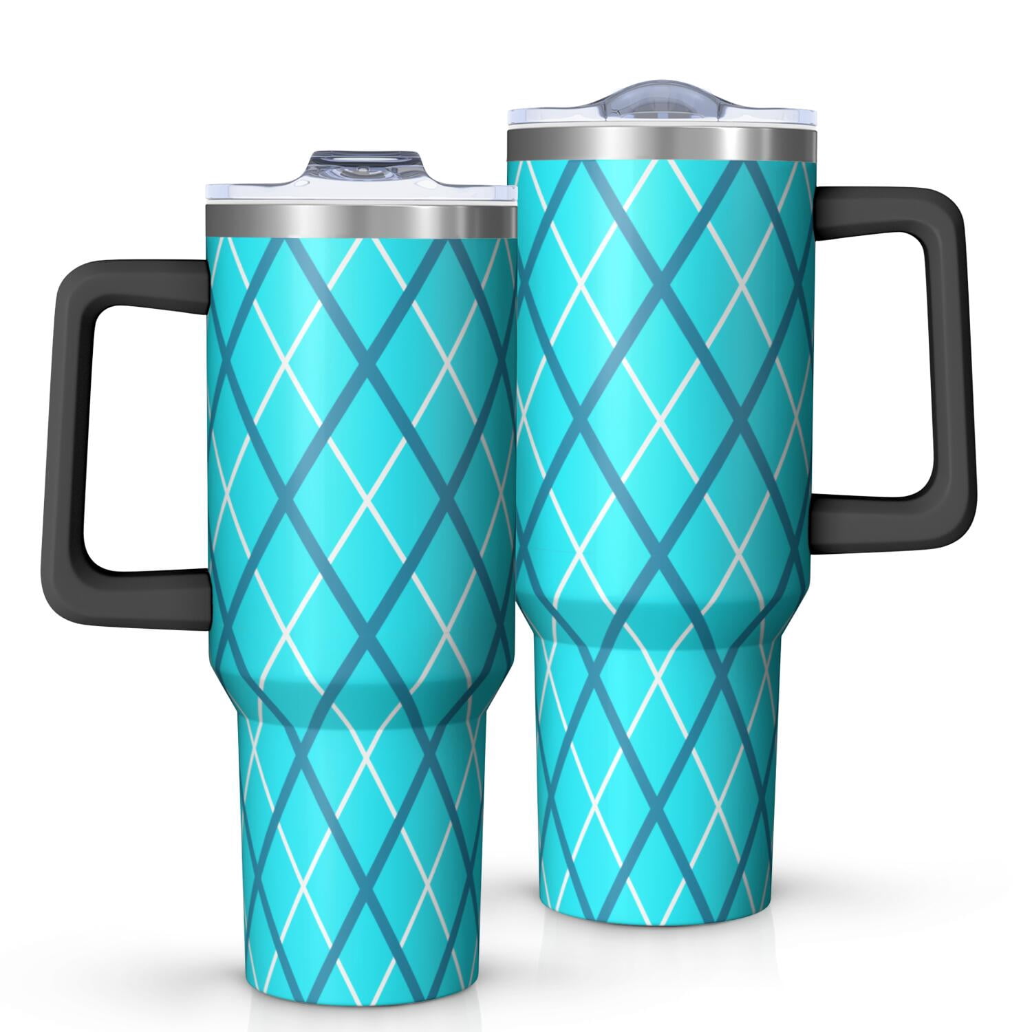 40oz Tumbler with Handle and Straw, Vacuum Insulated Stainless Steel ...