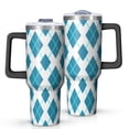 40oz Tumbler with Handle and Straw, Vacuum Insulated Stainless Steel ...