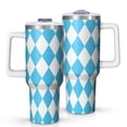40oz Tumbler with Handle and Straw, Vacuum Insulated Stainless Steel ...