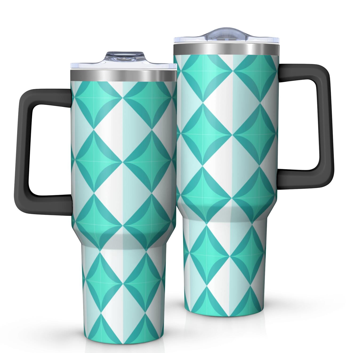 40oz Tumbler with Handle and Straw, Vacuum Insulated Stainless Steel ...