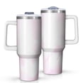 40oz Tumbler with Handle and Straw, Vacuum Insulated Stainless Steel ...