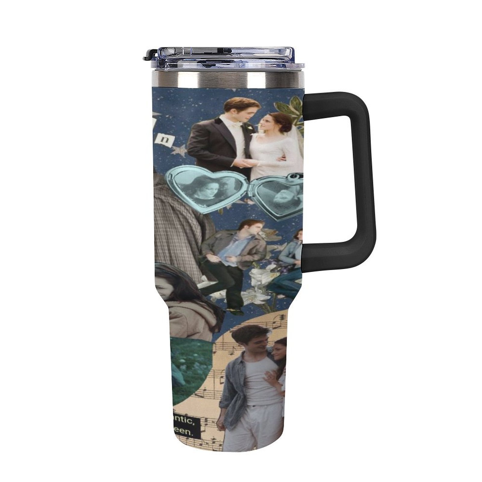 40oz Twilight Saga Tumbler with Handle Graphic Tumbler with Lid and ...