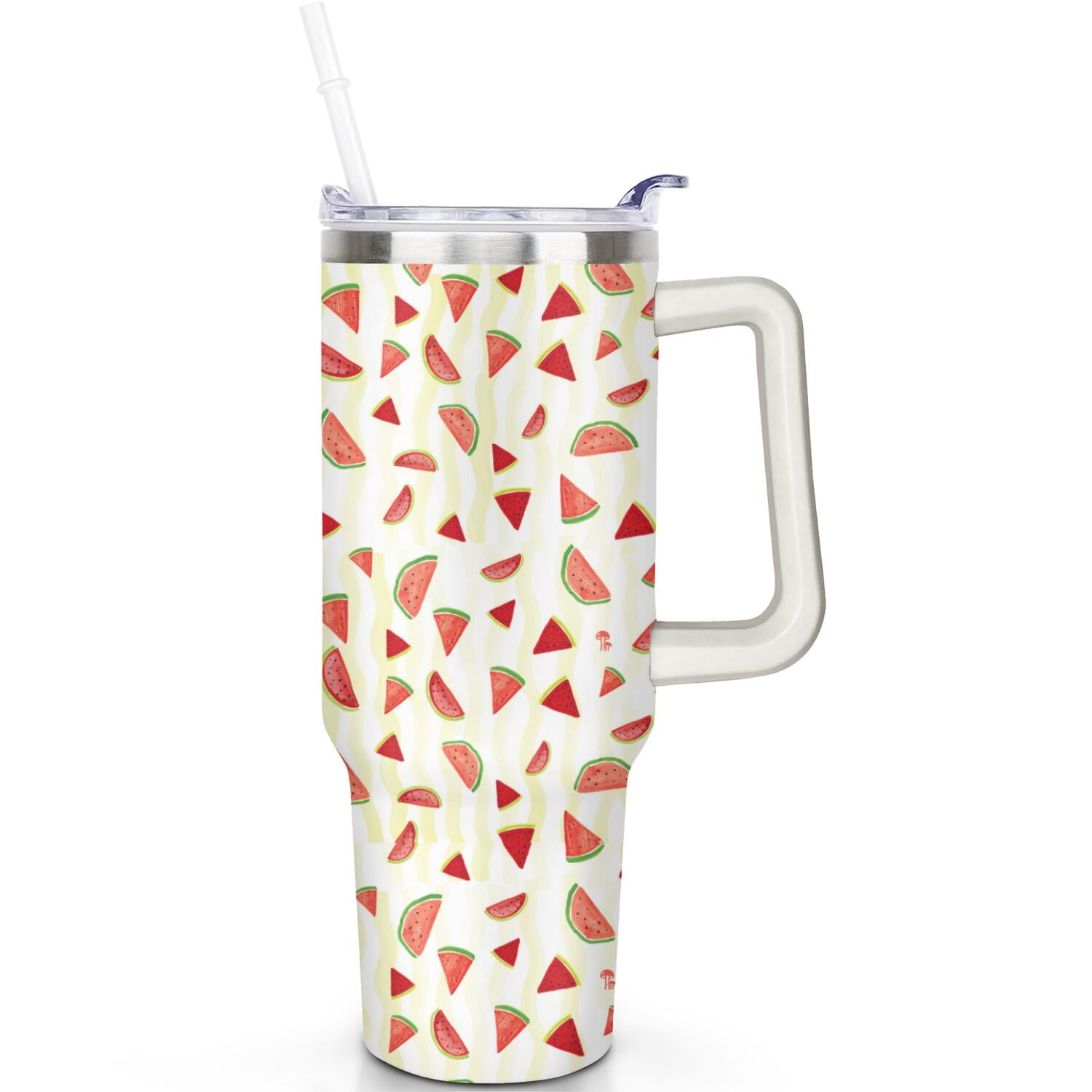 40oz Watermelon Theme Tumbler, Handle & Straw 40 oz Watermelon Tumbler ...