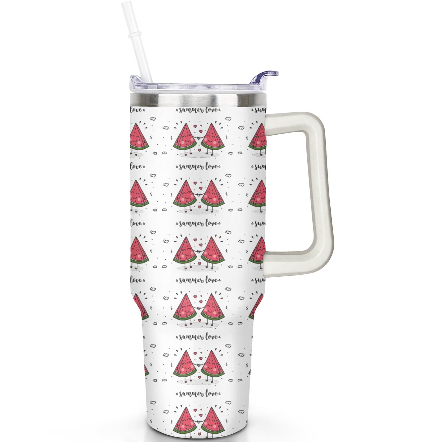 40oz Watermelon Theme Tumbler Spill-Proof Lid 40 oz Watermelon Tumbler ...