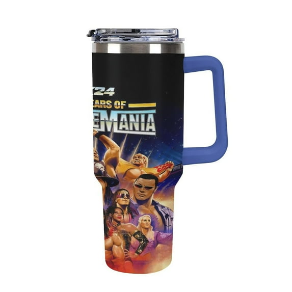 40oz Wres-Tler-W,W-E Insulated Tumbler With Lid and Straws Stainless ...