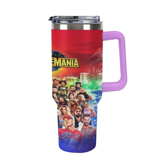 40oz Wres-Tler-W,W-E Insulated Tumbler With Lid and Straws Stainless ...