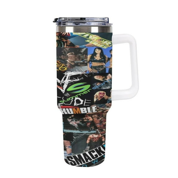 40oz Wres-Tler-W,W-E Insulated Tumbler With Lid and Straws Stainless ...
