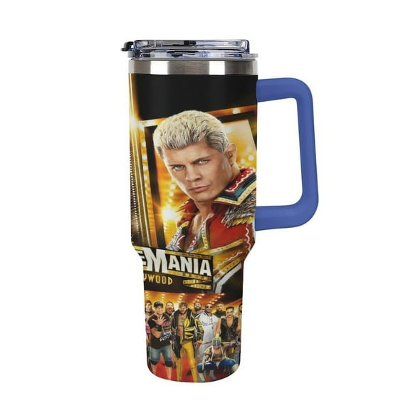 40oz Wres-Tler-W,W-E Insulated Tumbler With Lid and Straws Stainless ...