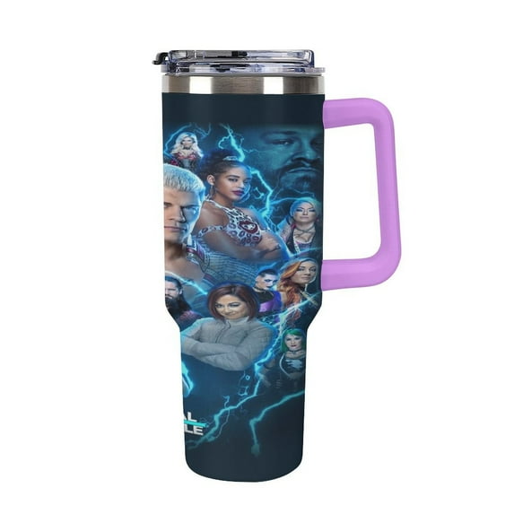 40oz Wres-Tler-W,W-E Insulated Tumbler With Lid and Straws Stainless ...