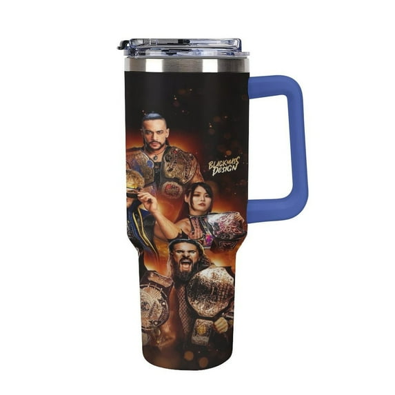 40oz Wres-Tler-W,W-E Insulated Tumbler With Lid and Straws Stainless ...