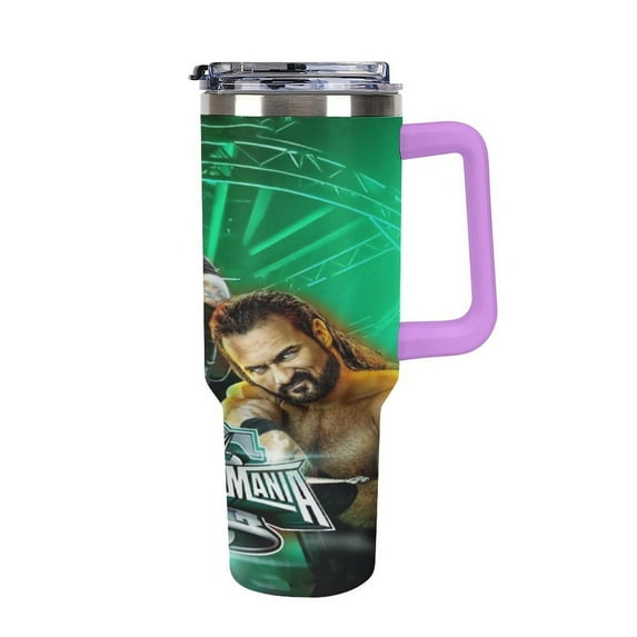 40oz Wres-Tler-W,W-E Insulated Tumbler With Lid and Straws Stainless ...