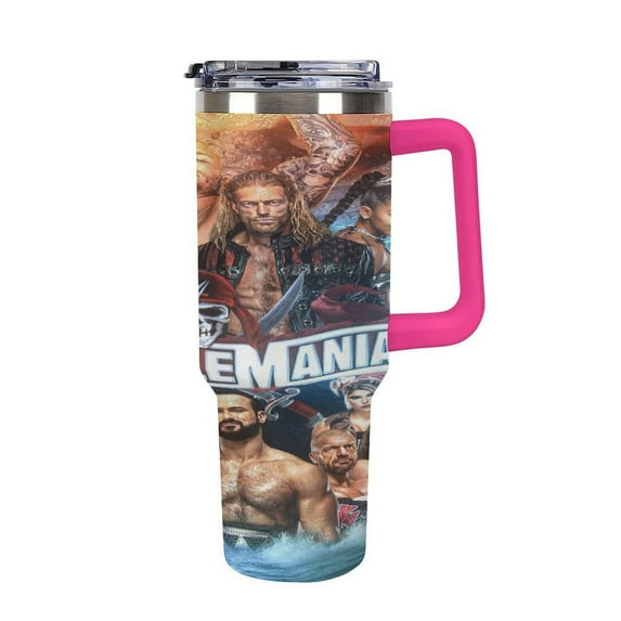 40oz Wres-Tler-W,W-E Insulated Tumbler With Lid and Straws Stainless ...