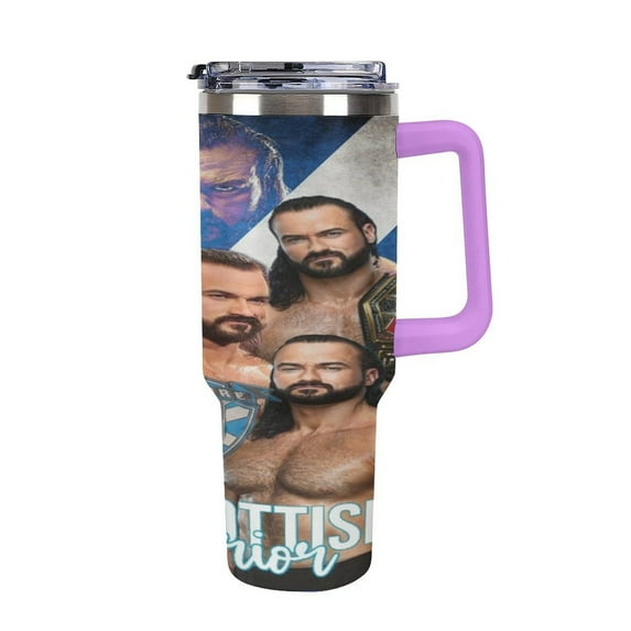 40oz Wres-Tler-W,W-E Insulated Tumbler With Lid and Straws Stainless ...