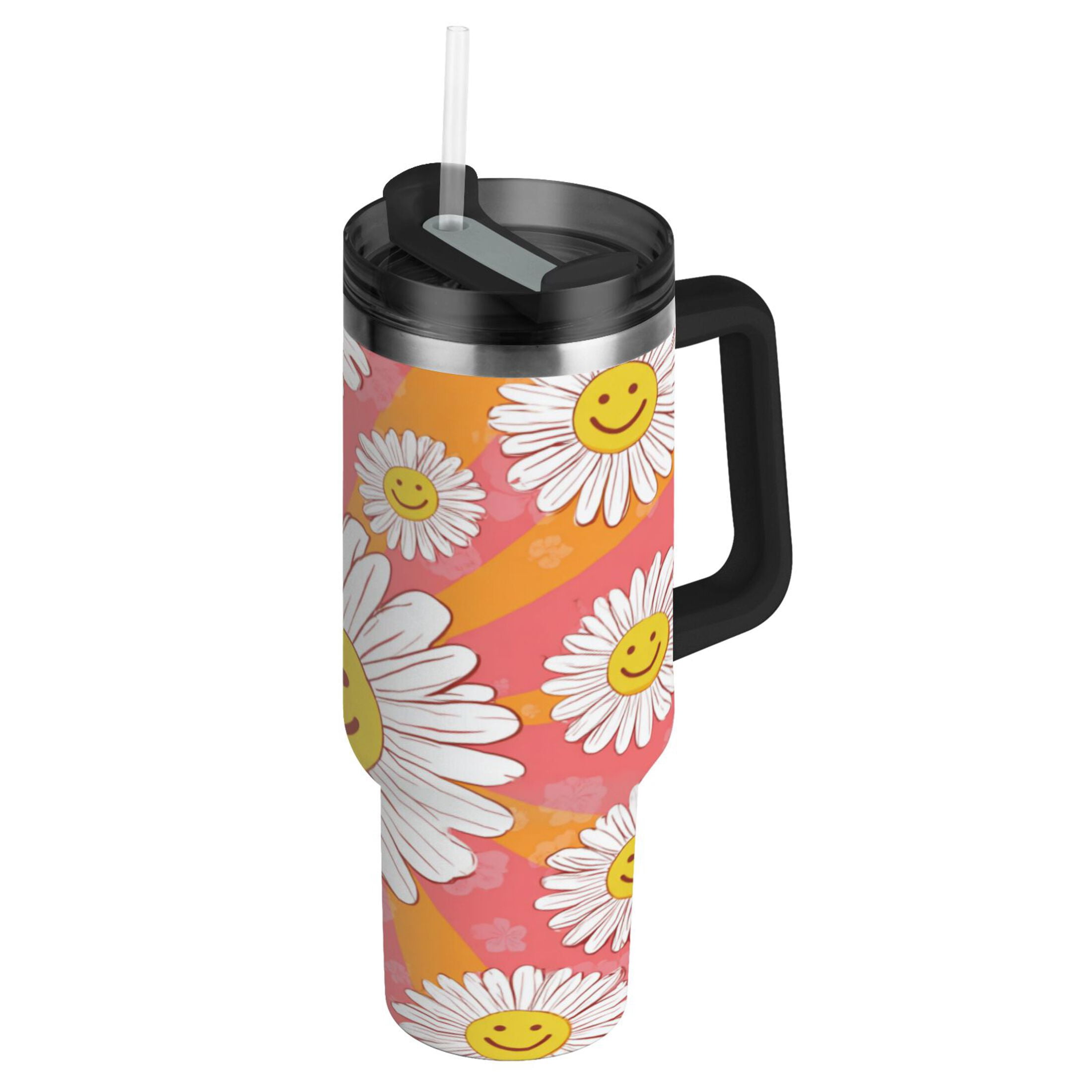 40oz insulated car cup with handle and straw suitable for all ages ...