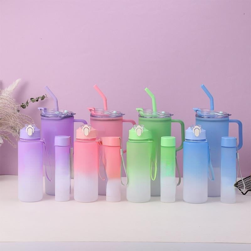 40oz large capacity Ice King cup gradient color portable plastic three ...