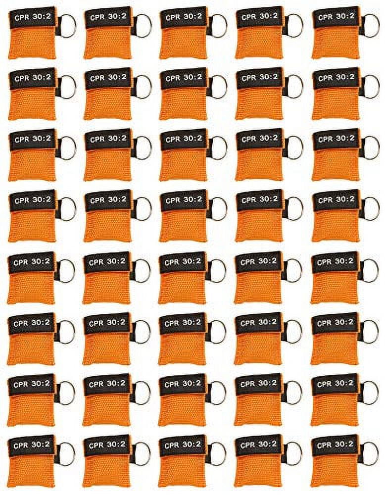 40pc CPR Mask Keychain Emergency Kit CPR Face Shields for First Aid AED ...