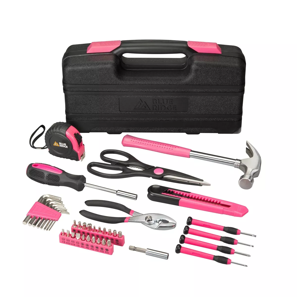 40pc Household Tool Pink: Women's Tool Kit with Pliers, Hammer ...