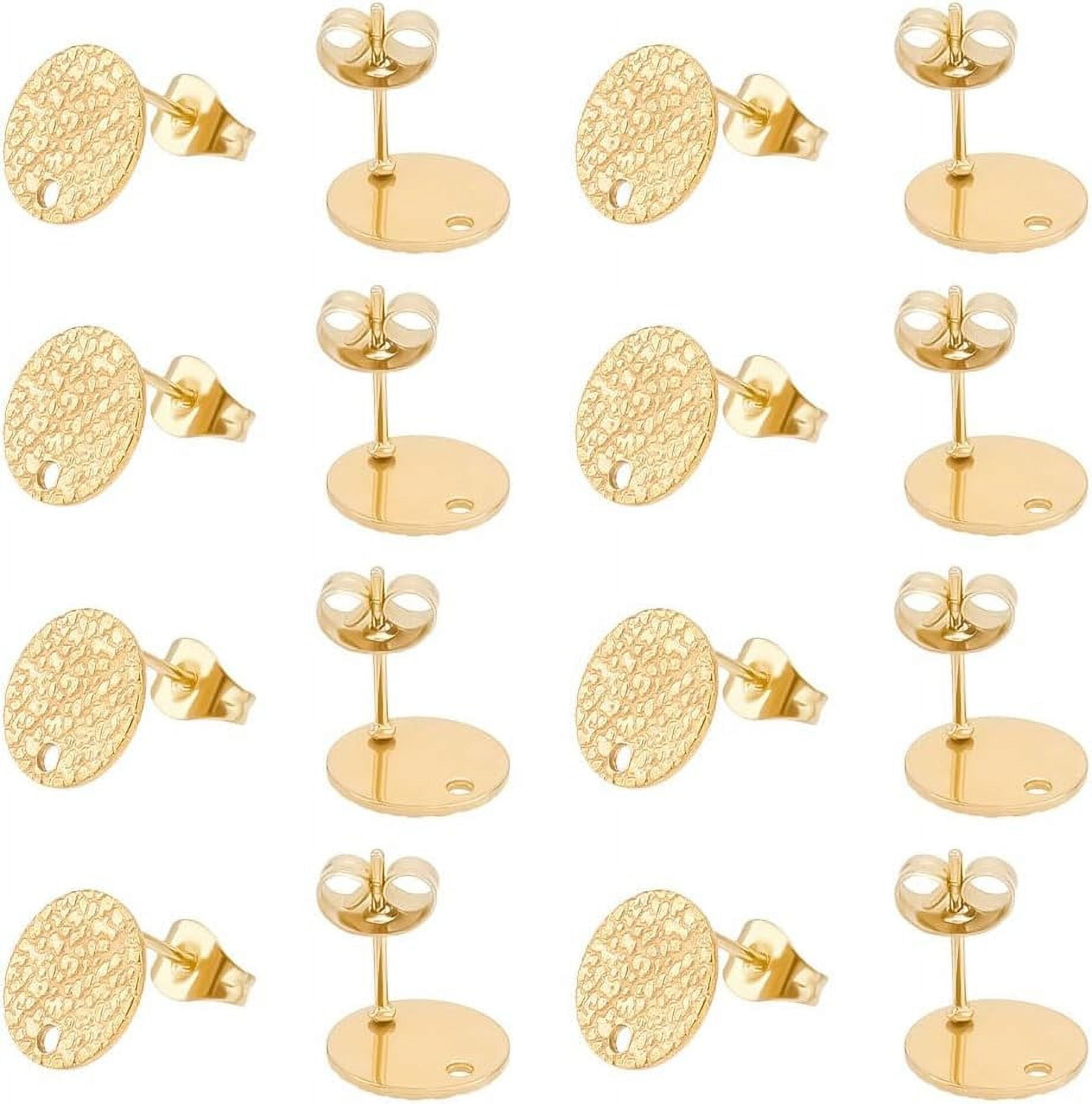 40pcs 0.8mm Pin Ion Plating 304 Stainless Steel Stud Earring Findings ...
