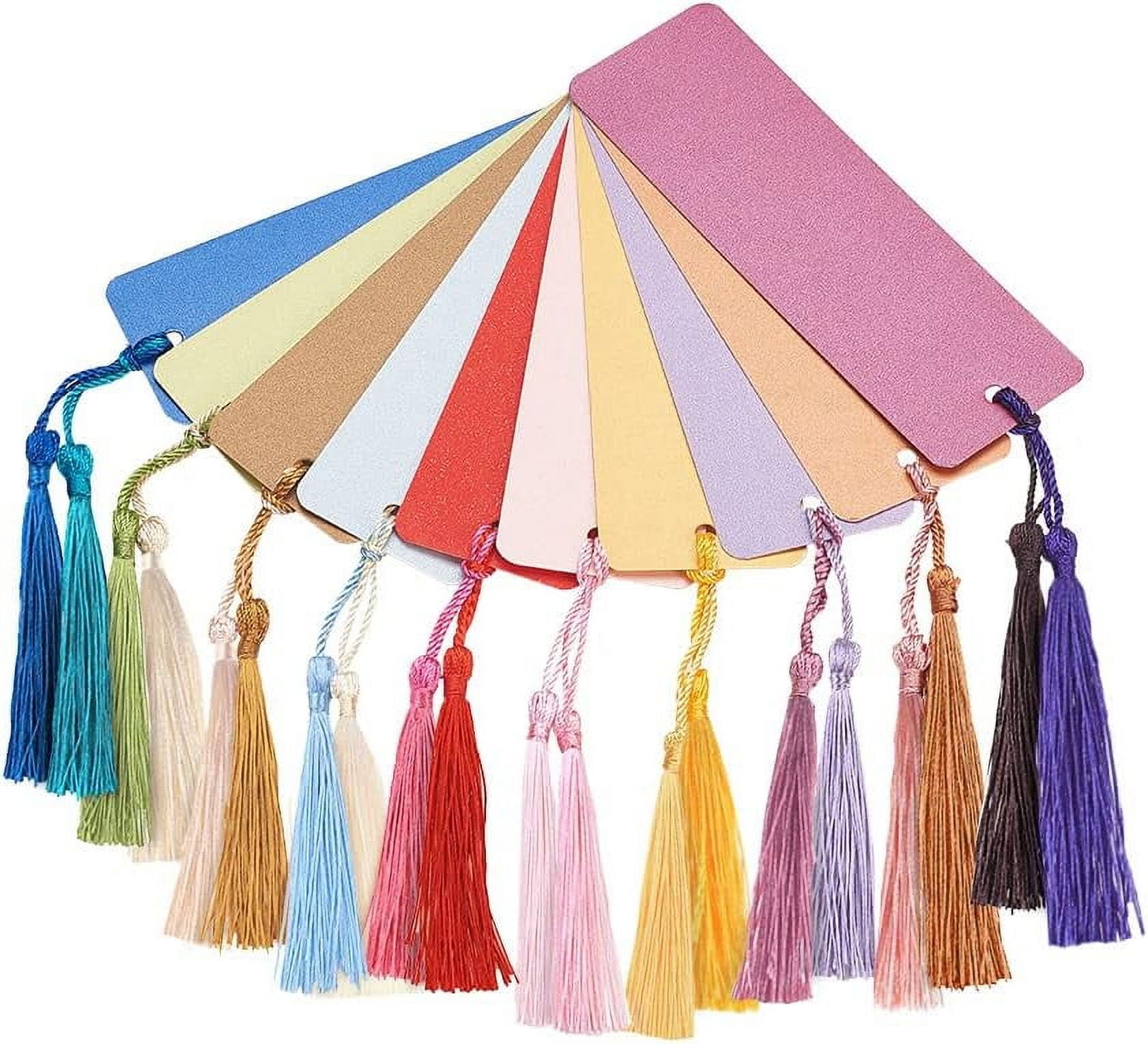 40pcs 10 Colors Kraft Paper Bookmarks Blank Cards with 80pcs 20 Colors ...