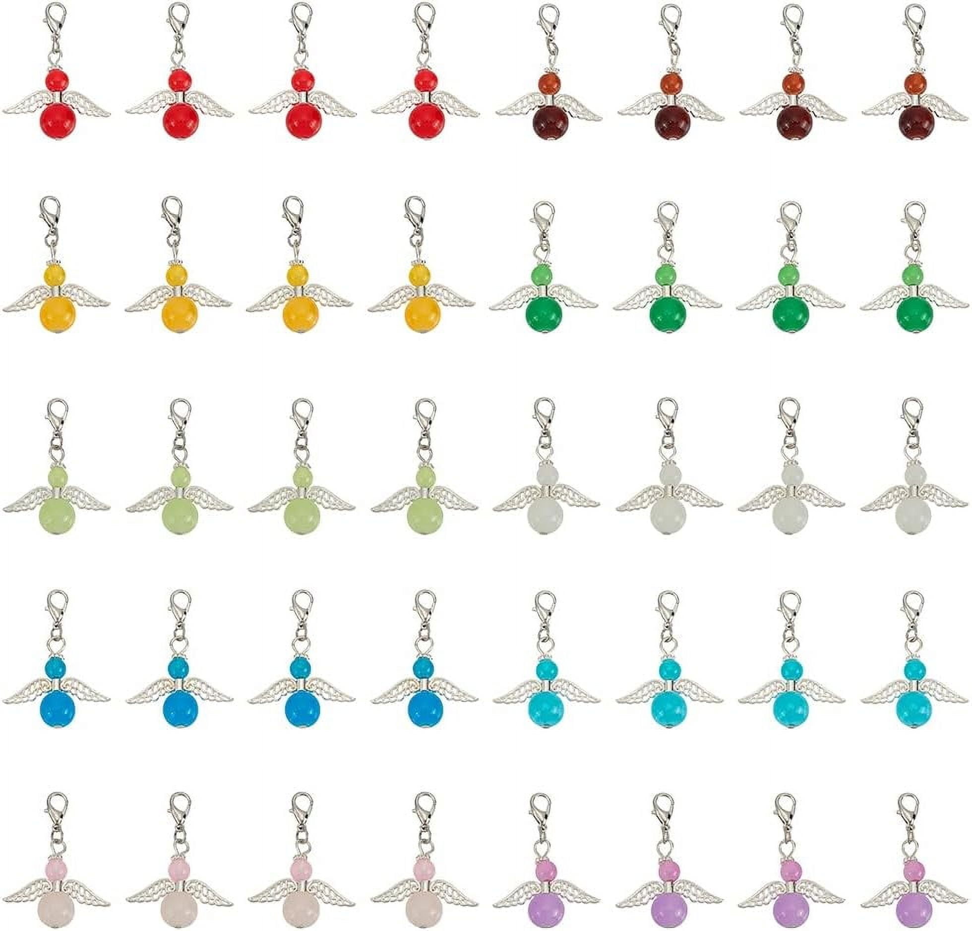 40pcs 10 colors Angel Wing Charms Angel Bead Counting Buckle Something ...
