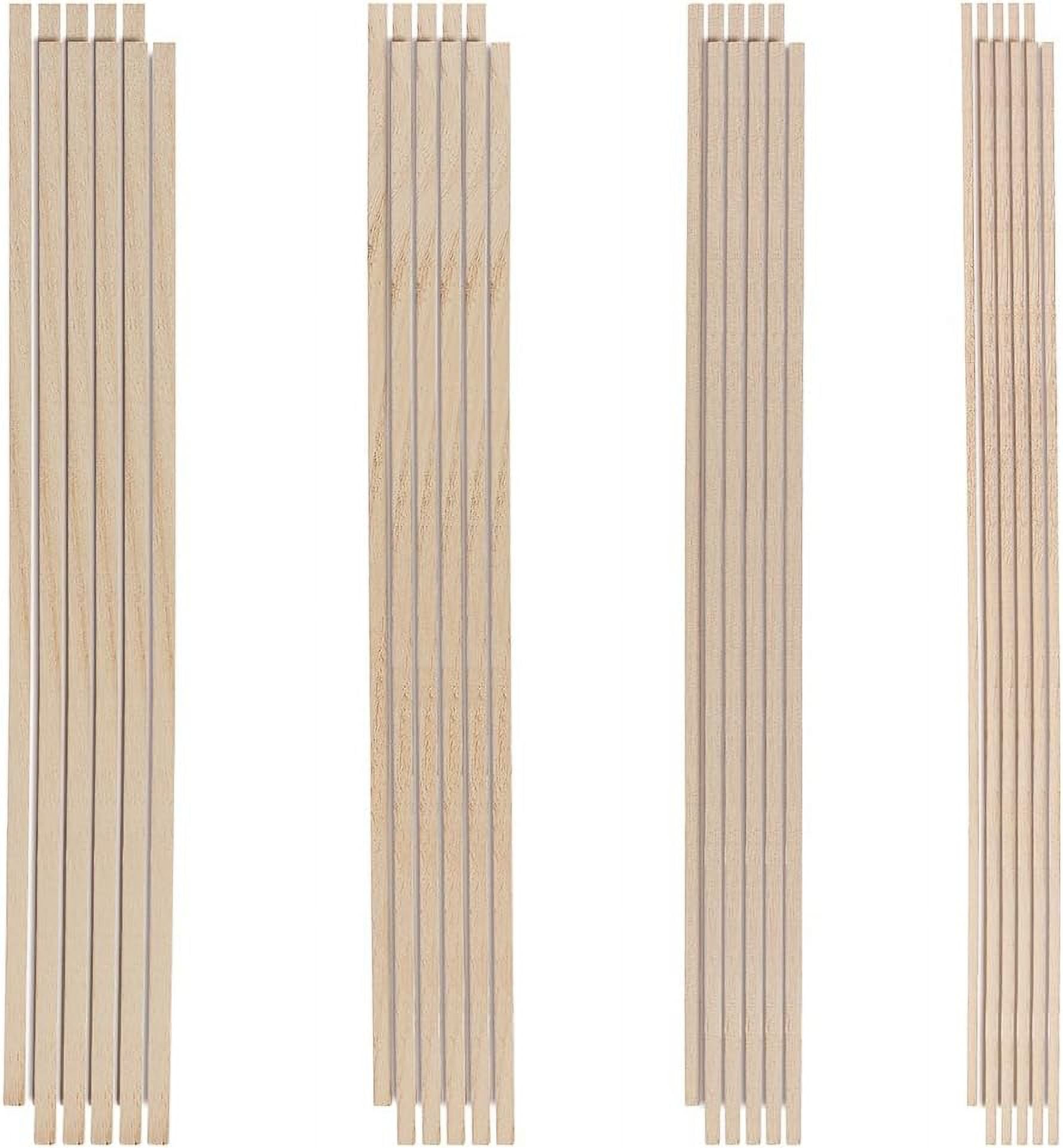 40pcs 12 Inch Square Wooden Dowel Rods Hardwood Square Dowels ...