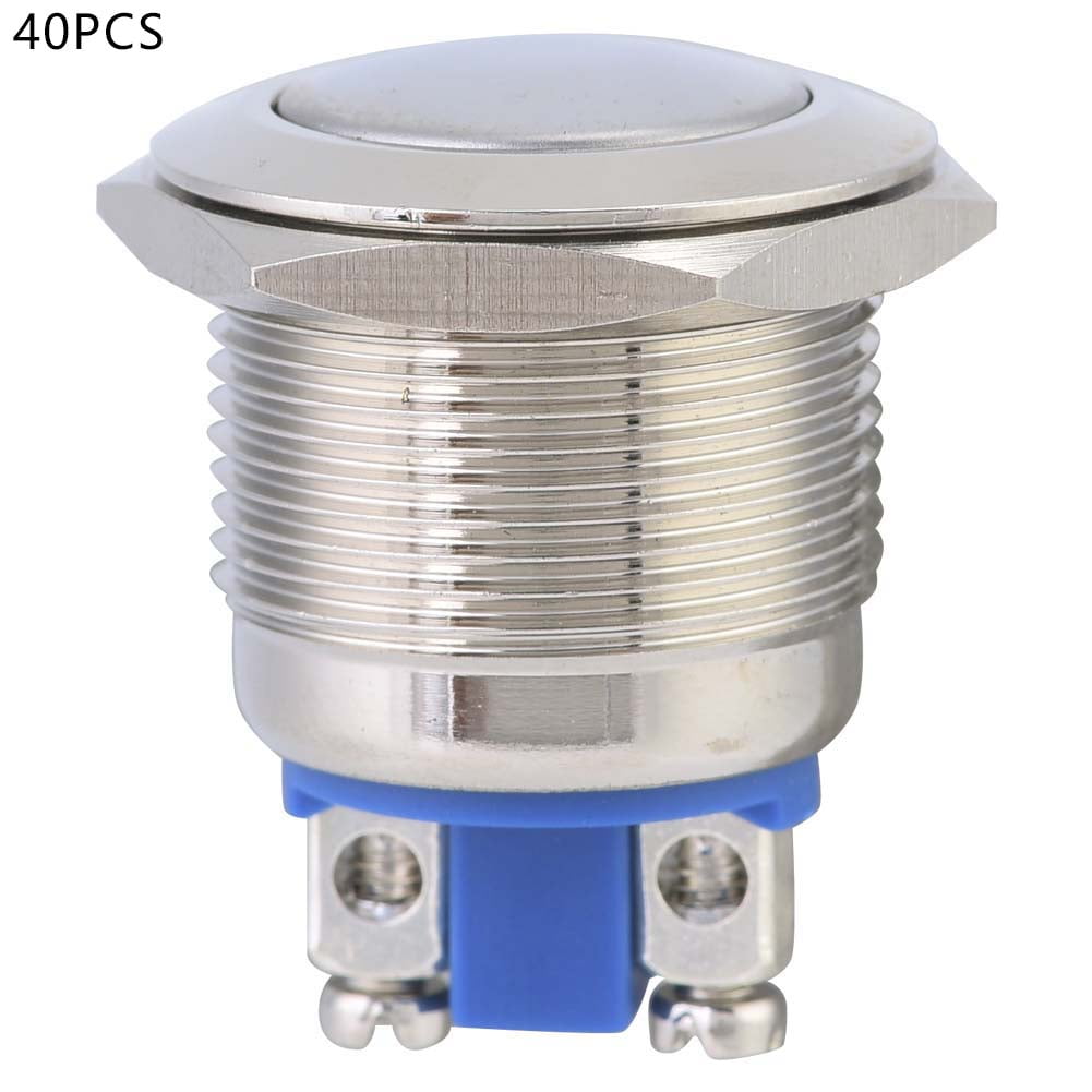 40pcs 19mm Metal Waterproof Momentary Push Button Switch with Auto ...