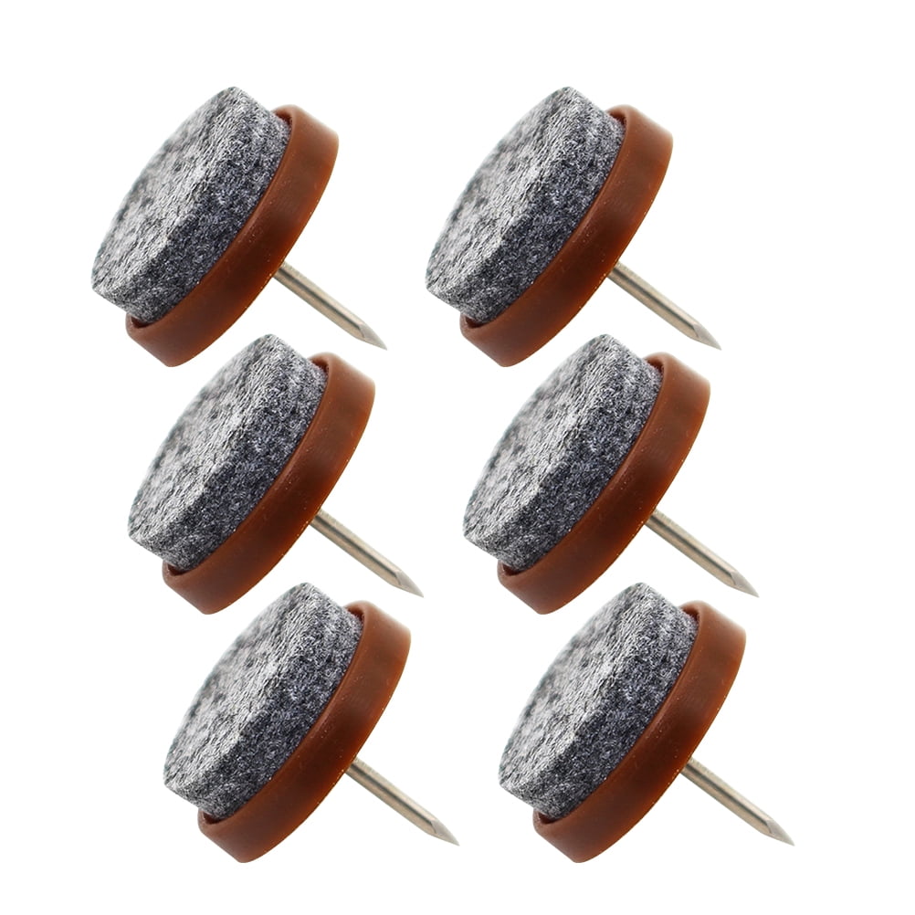 40pcs 24mm Felt Glides with Screw Chair Glides Metal Round Foot Pad ...