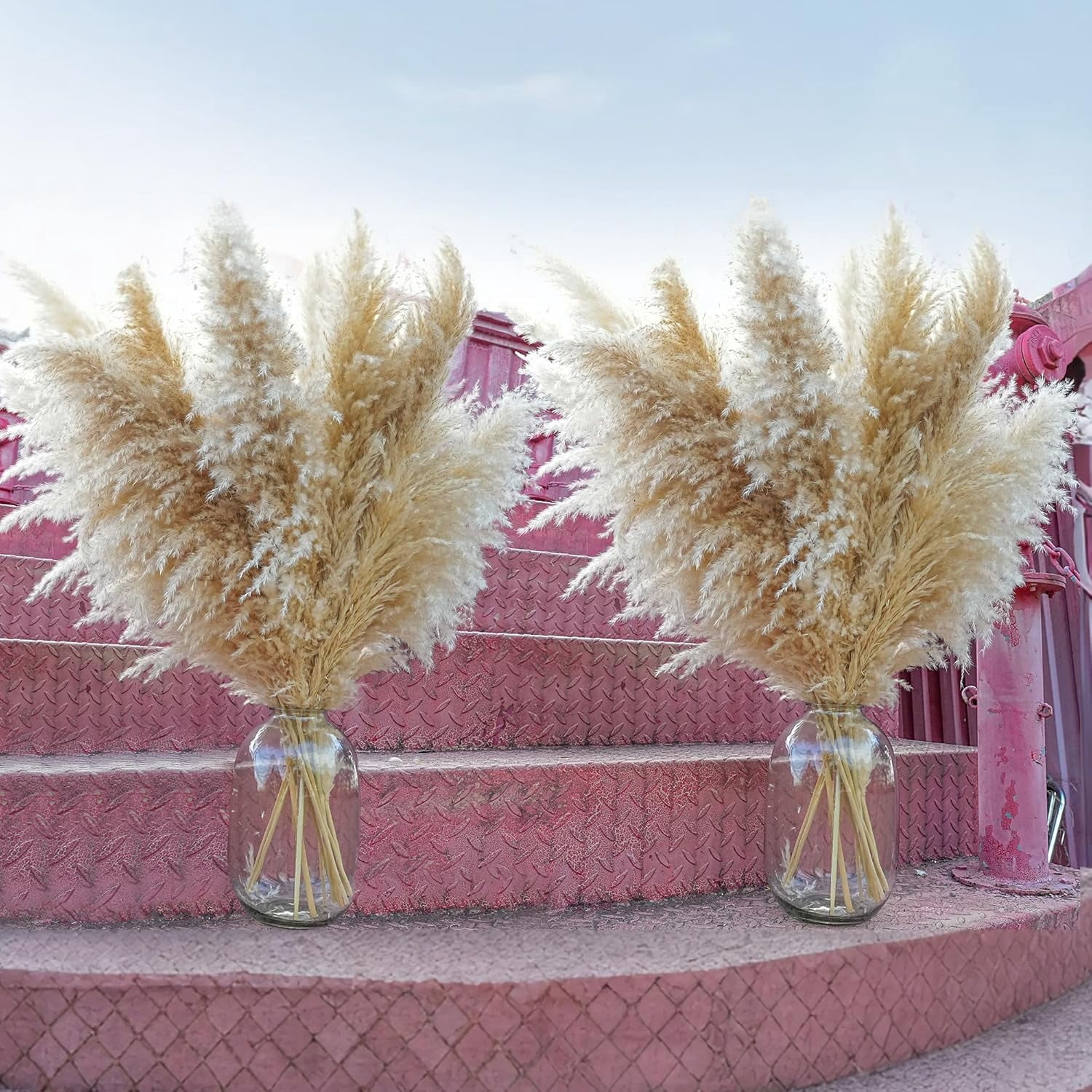 40pcs 40'' Pampas Grass Tall Decor - Pompas Floral, Tall Pampas Grass ...